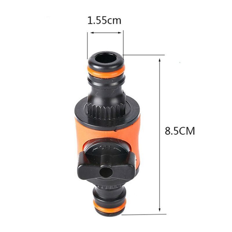 2X Garden Hose In line Tap Shut Off Valve Pipe Adapter with Quick ...
