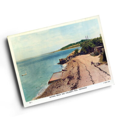 A3 PRINT - Vintage Somerset - Bathing Beach & Children's Pool ...
