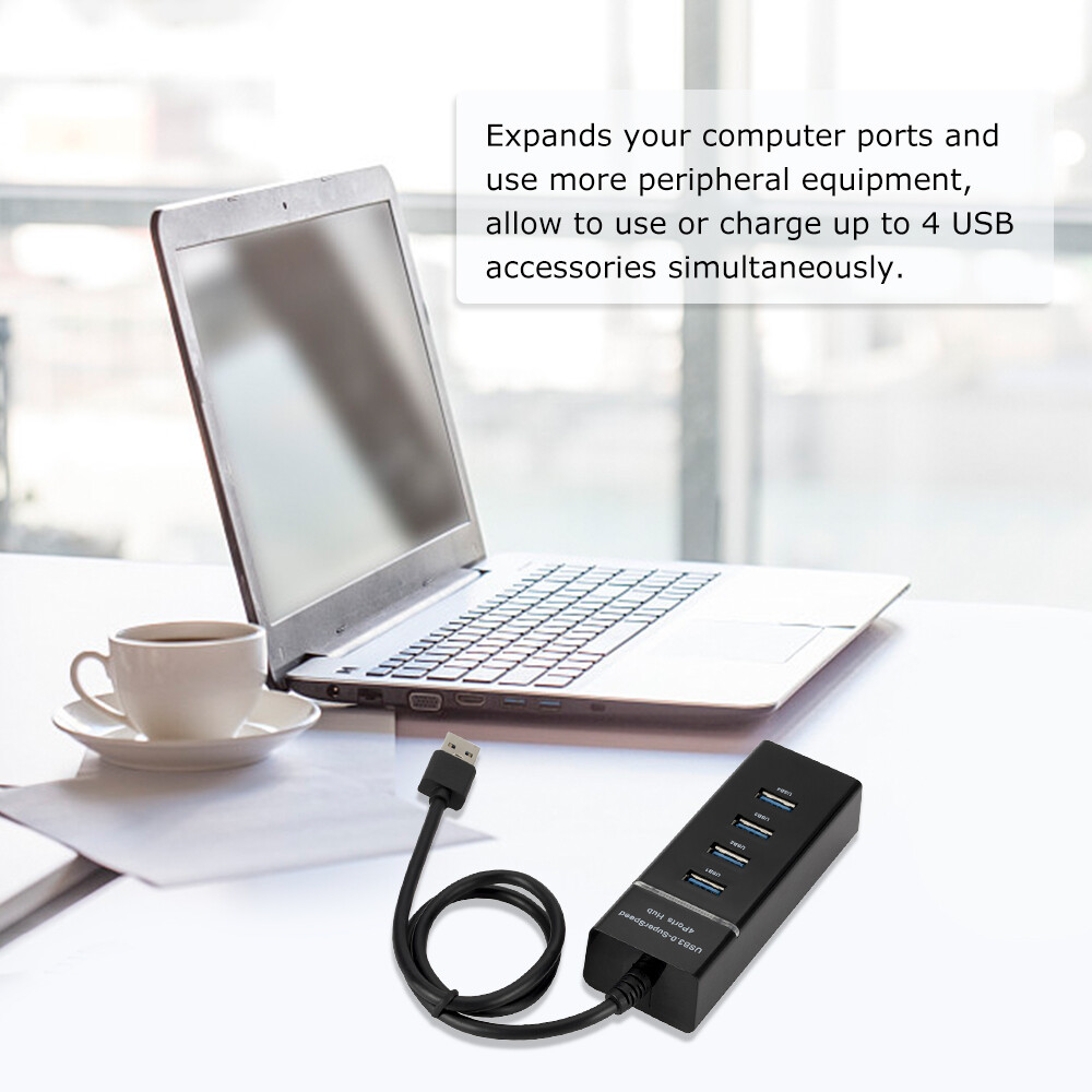 High Speed 4 Port USB 3.0 Multi HUB Splitter Expansion USB Hub for ...