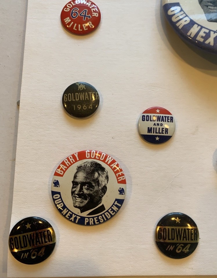 Vintage 1964 Barry Goldwater Miller Campaign Buttons Lot 25+ Rare Pins ...