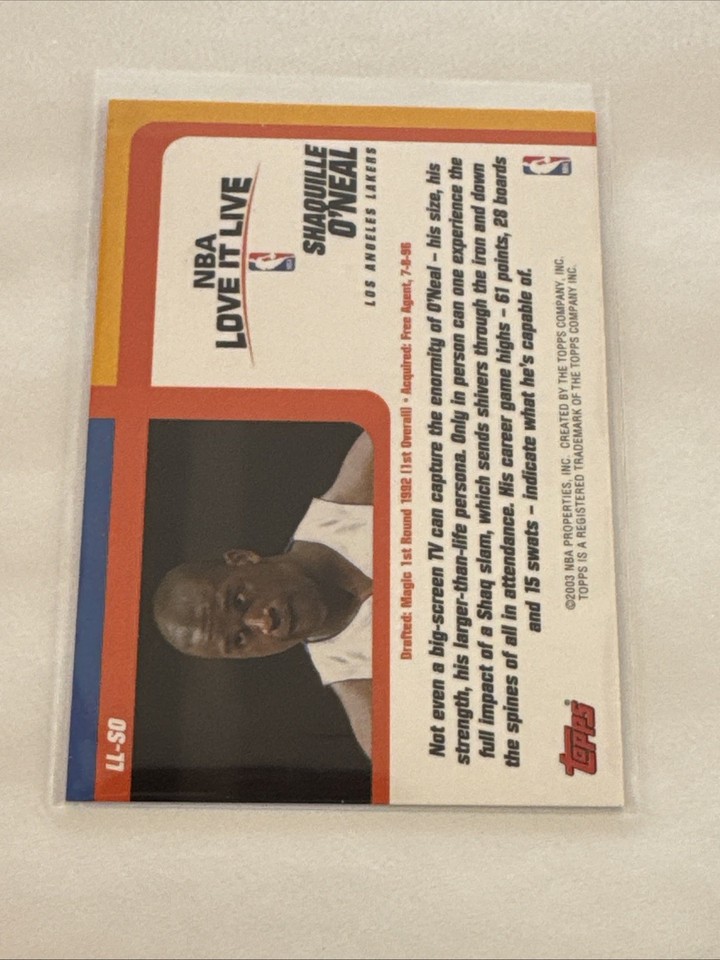 2003-04 Topps - Love It Live Shaquille O'Neal #LL-SO | eBay