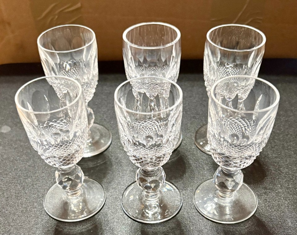Vintage Orginal Box Set of 6 Waterford Crystal Liqueur Glasses Colleen ...