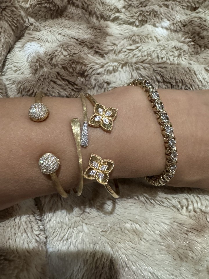 $9870 Stunning Marco Bicego Africa Collection 18K YG Cuff Bracelet ...