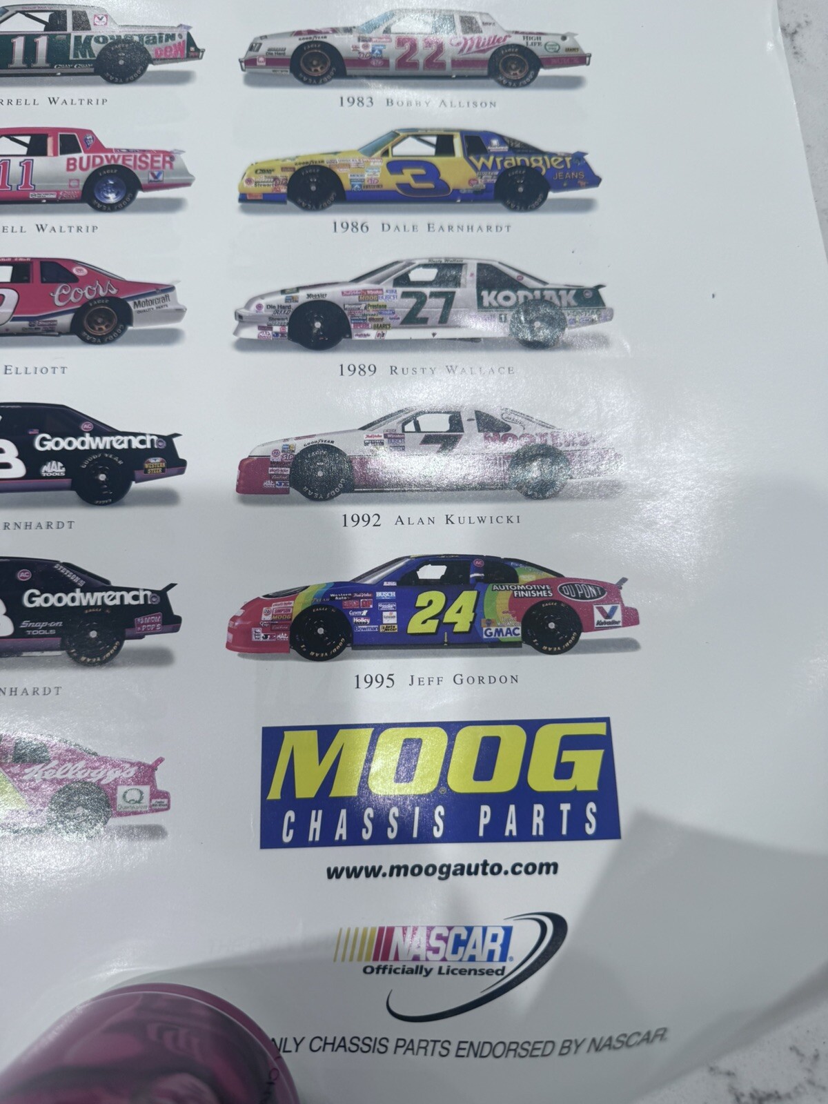 31 Years Cooper Moog NASCAR Racing Poster 31 Champions Ball Joint ...