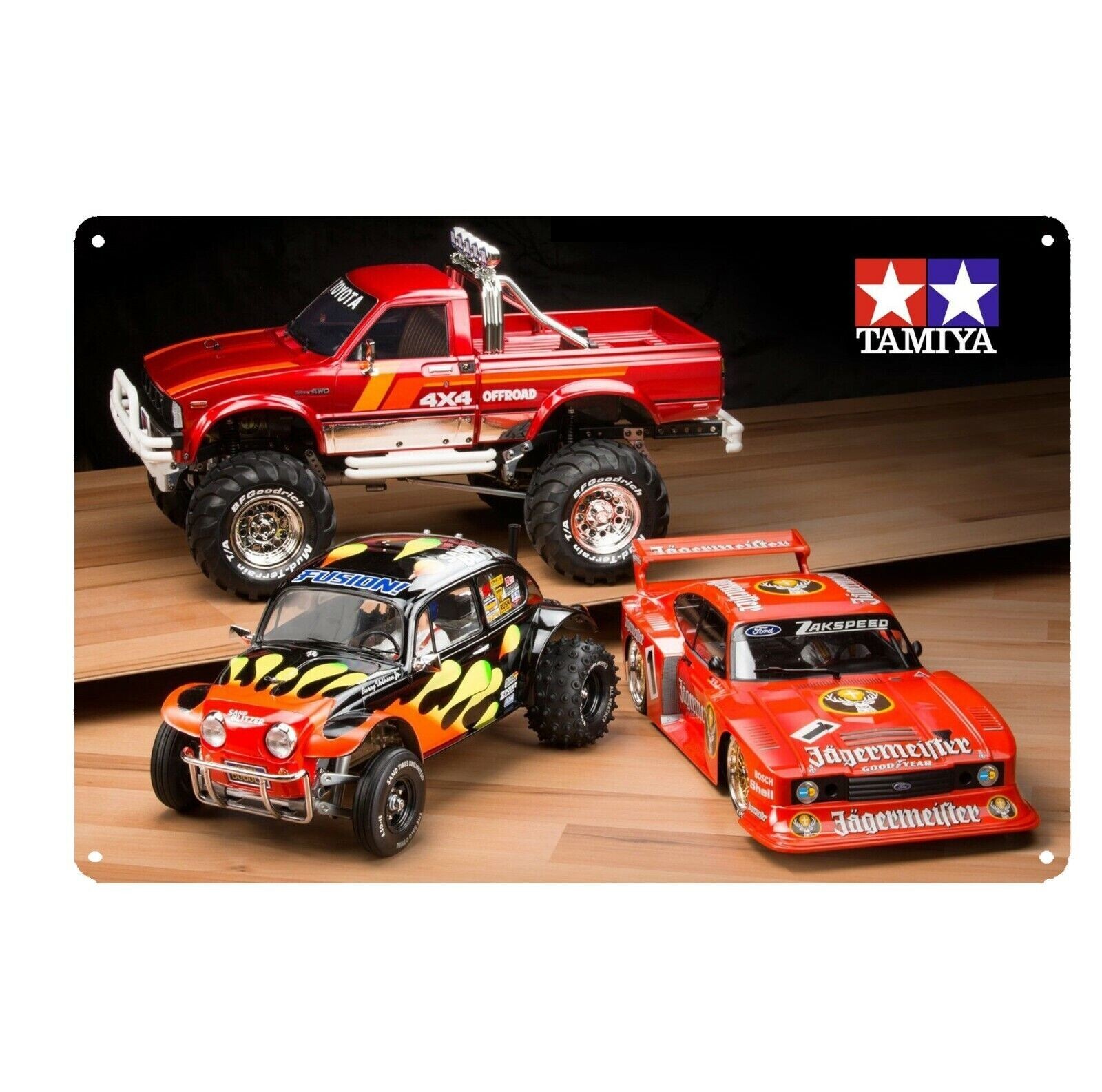 Metal Poster Vintage Rc Car Tin Sign Plaque Tamiya Scrorcher Offroad ...