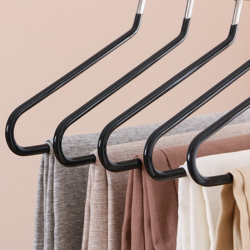 Metal Open-end Non Slip Slacks Pant Hangers Trouser Hangers Organizers ...