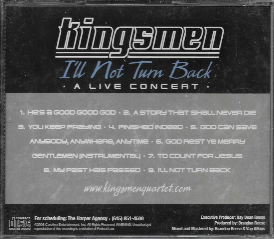 THE KINGSMEN....."I'LL NOT TURN BACK"......NEW HTF LIVE GOSPEL CONCERT ...