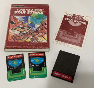 Intellivision Sears Video Arcade STAR STRIKE Game - manual, overlays ...