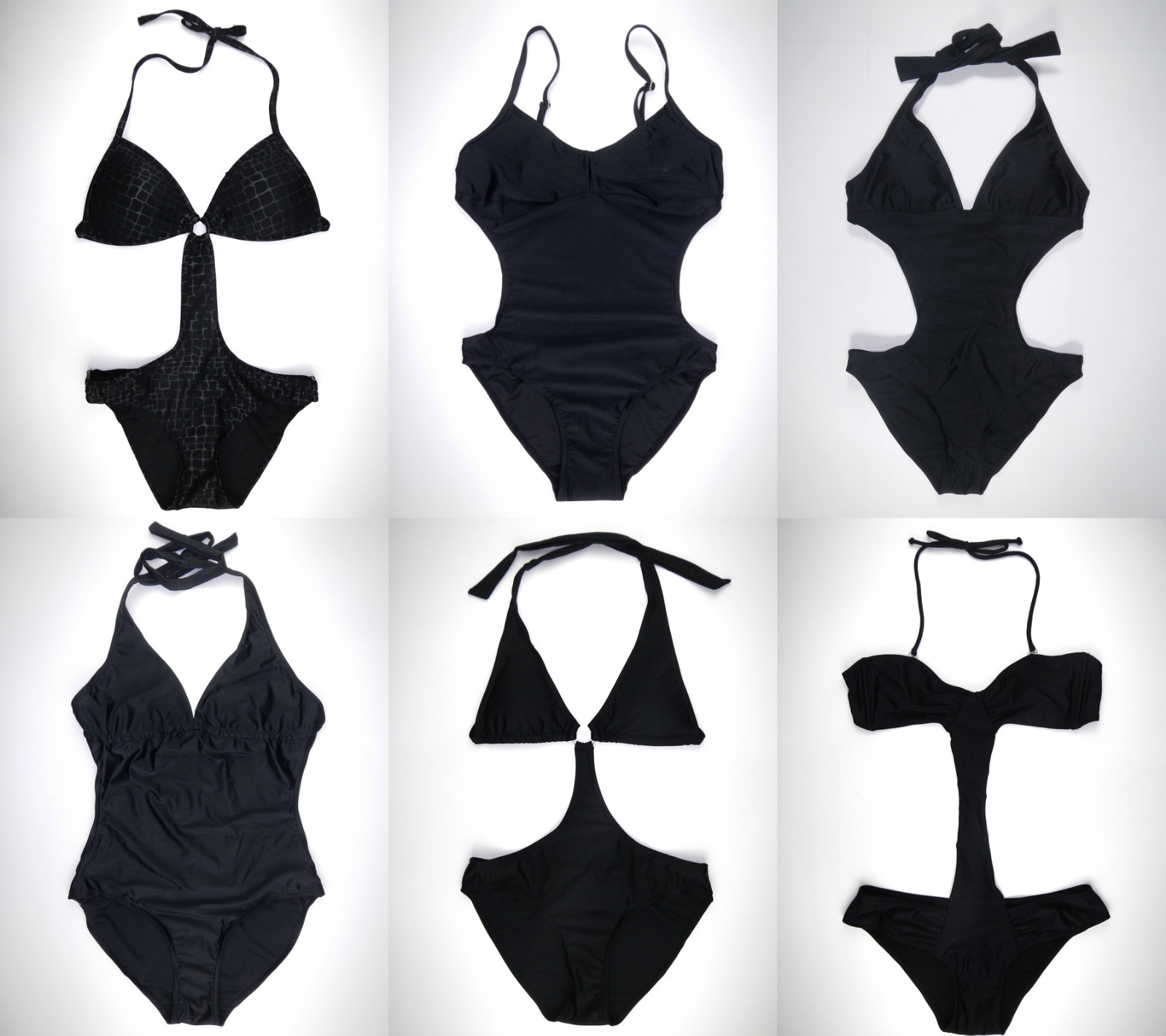 Black Monokini Fancy Cut One Piece Swimsuit Tank Suit Bathing Suit 1-pc ...
