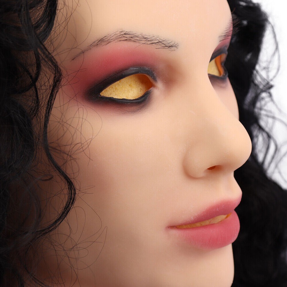 Silicone Female Head Realistic Mask Crossdresser Face Mask For women ...