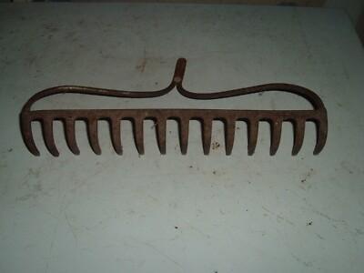Vintage Garden Rake Head Wine Glass Rack Kitchen Antique Farm Home Tool ...