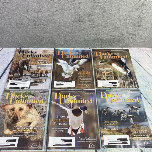 Ducks Unlimited Magazines 2009 Complete Year 6 Issues Lot (Jan.-Dec ...