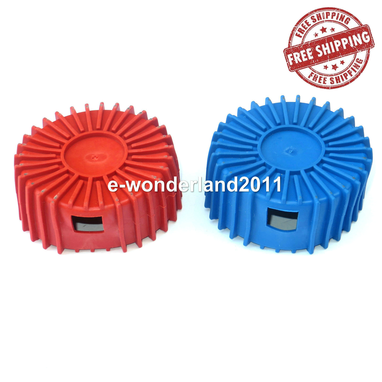 2 PIECE RUBBER GAUGE PROTECTOR SET FOR HIGH & LOW PRESSURE GAUGES ...