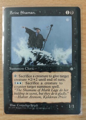 MAGIC THE GATHERING MTG CARD - Brine Shaman - Ice Age | eBay Australia