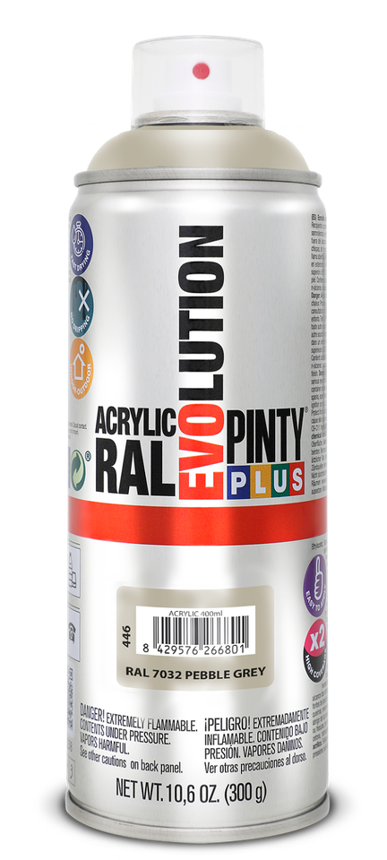 Spray Paint EVOLUTION Gloss - 400ml RAL Colours. Black White Gold ...