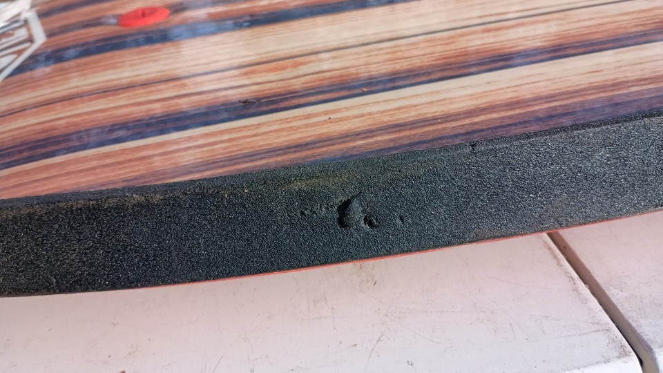 Morey Mach 11Tube Rail Red & Faux Wood Grain Body Boogie Board size 42 ...