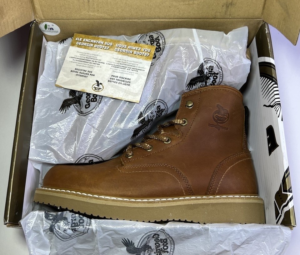 Georgia Boot Wedge Work Boots G6152 Mens 10 M Barnyard Proof SPR ...