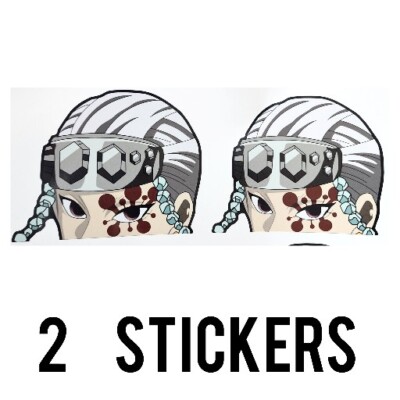 (2-stickers) Demon Slayer Tengen UZUI Stickes 4." x 5" Full Color ...