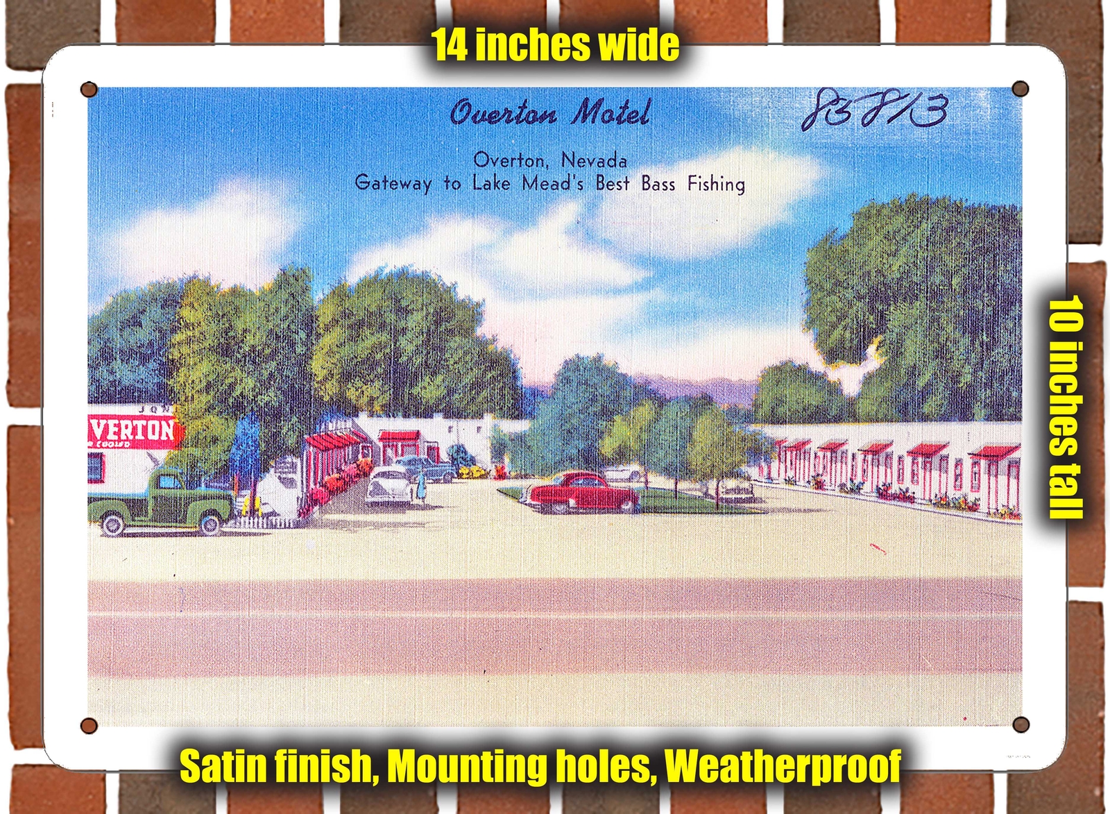 Metal Sign - Nevada Postcard - Overton Motel, Overton, Nevada. Gateway ...