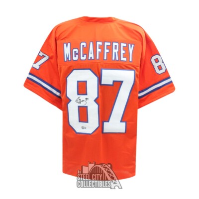 Ed McCaffrey Autographed Denver Custom Orange Football Jersey - BAS | eBay