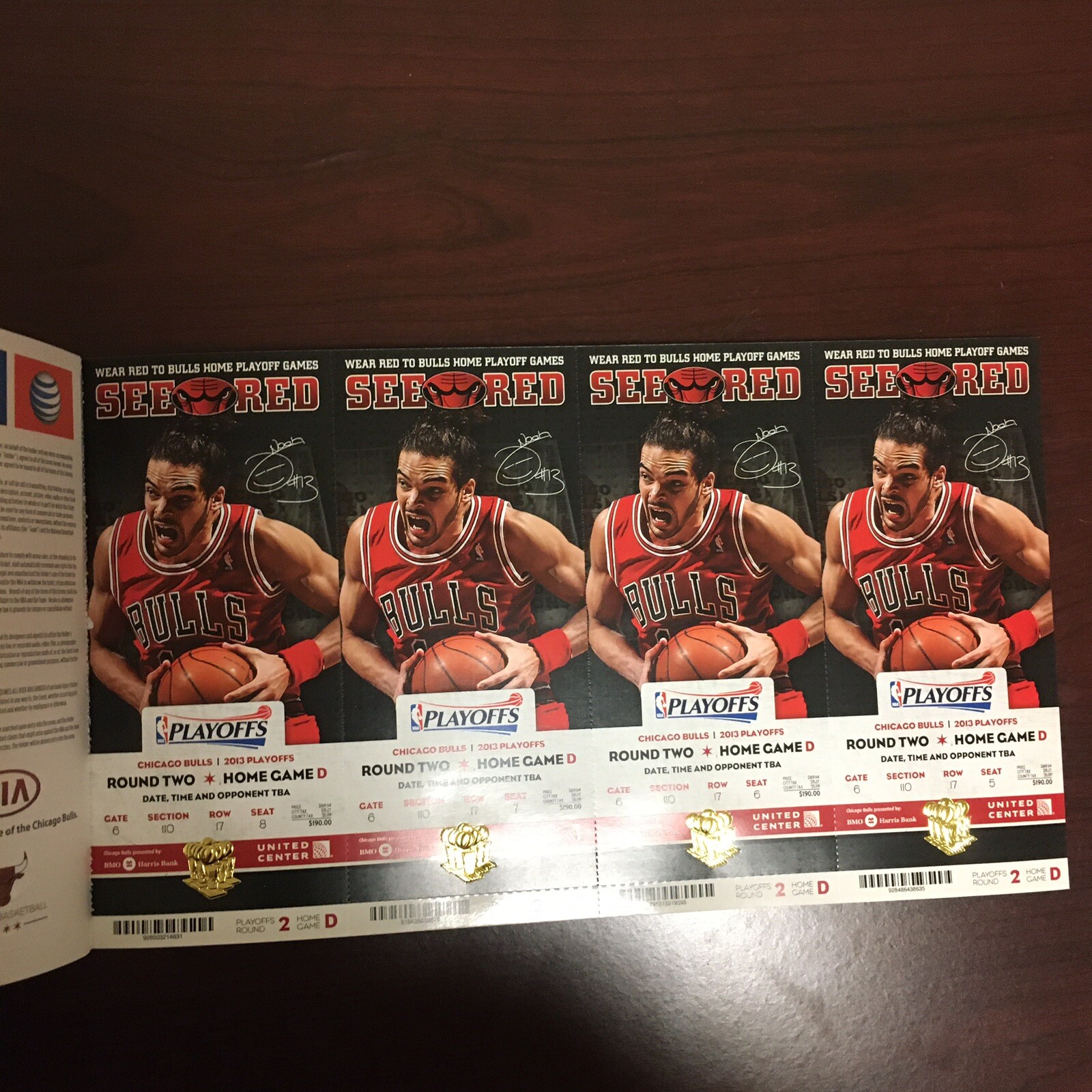 Official Chicago Bulls 2013 NBA Playoffs Ticket Stubs Booklet | eBay