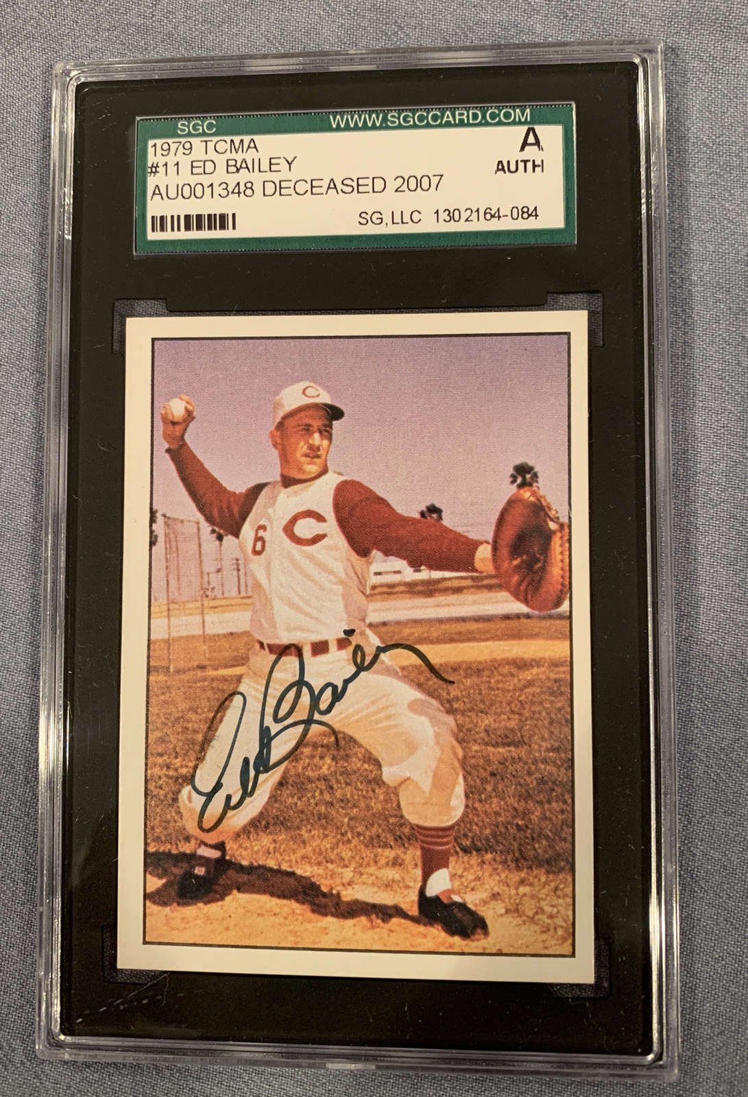 Ed Bailey Signed & Autographed 1979 TCMA Card Cincinnati Reds SGC ...
