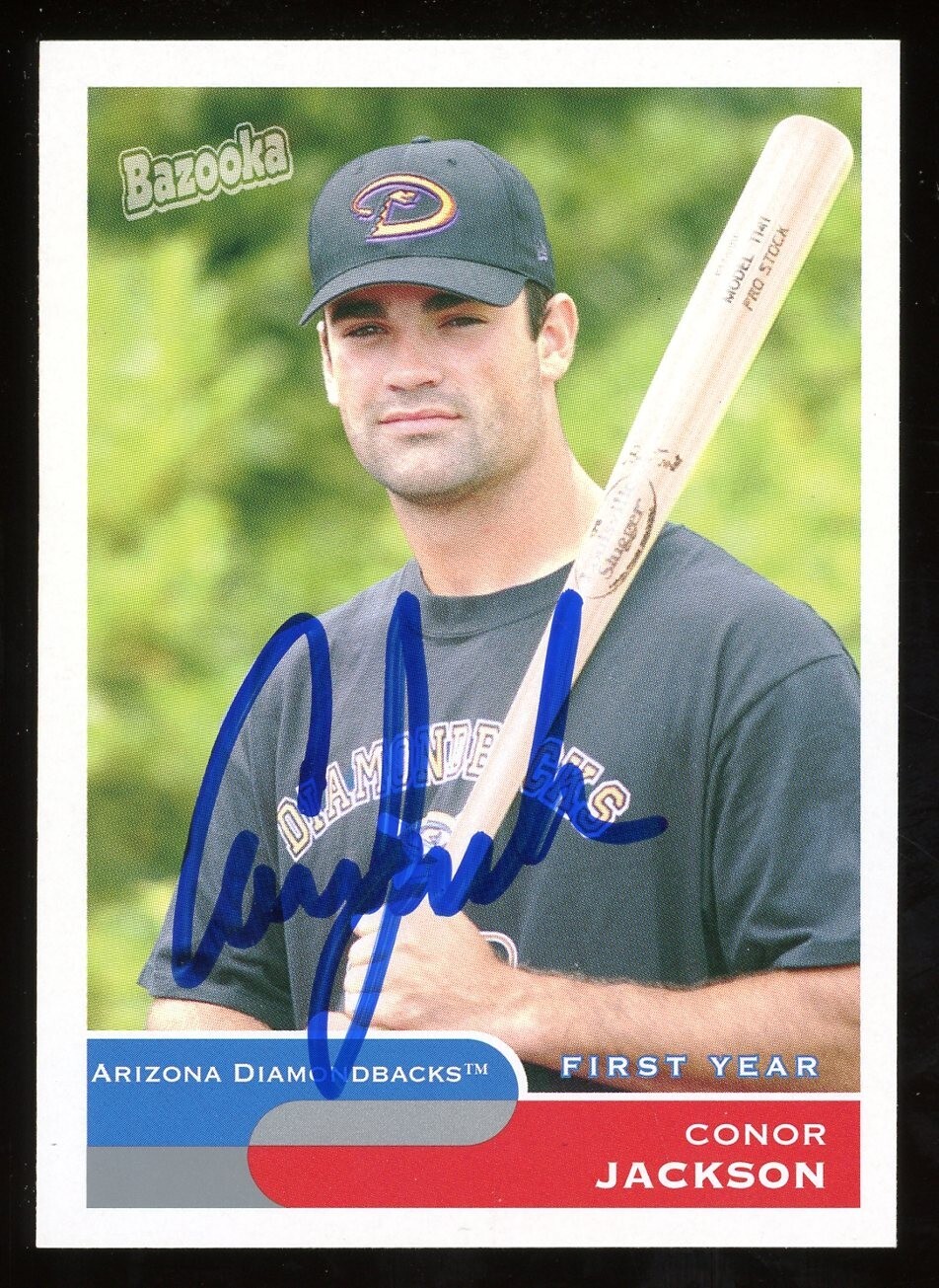 2004 Bazooka CONOR JACKSON Signed Card autograph AUTO RC DBACKS | eBay