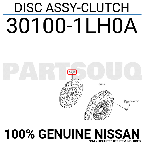 301001LH0A Genuine Nissan DISC ASSY-CLUTCH 30100-1LH0A | eBay