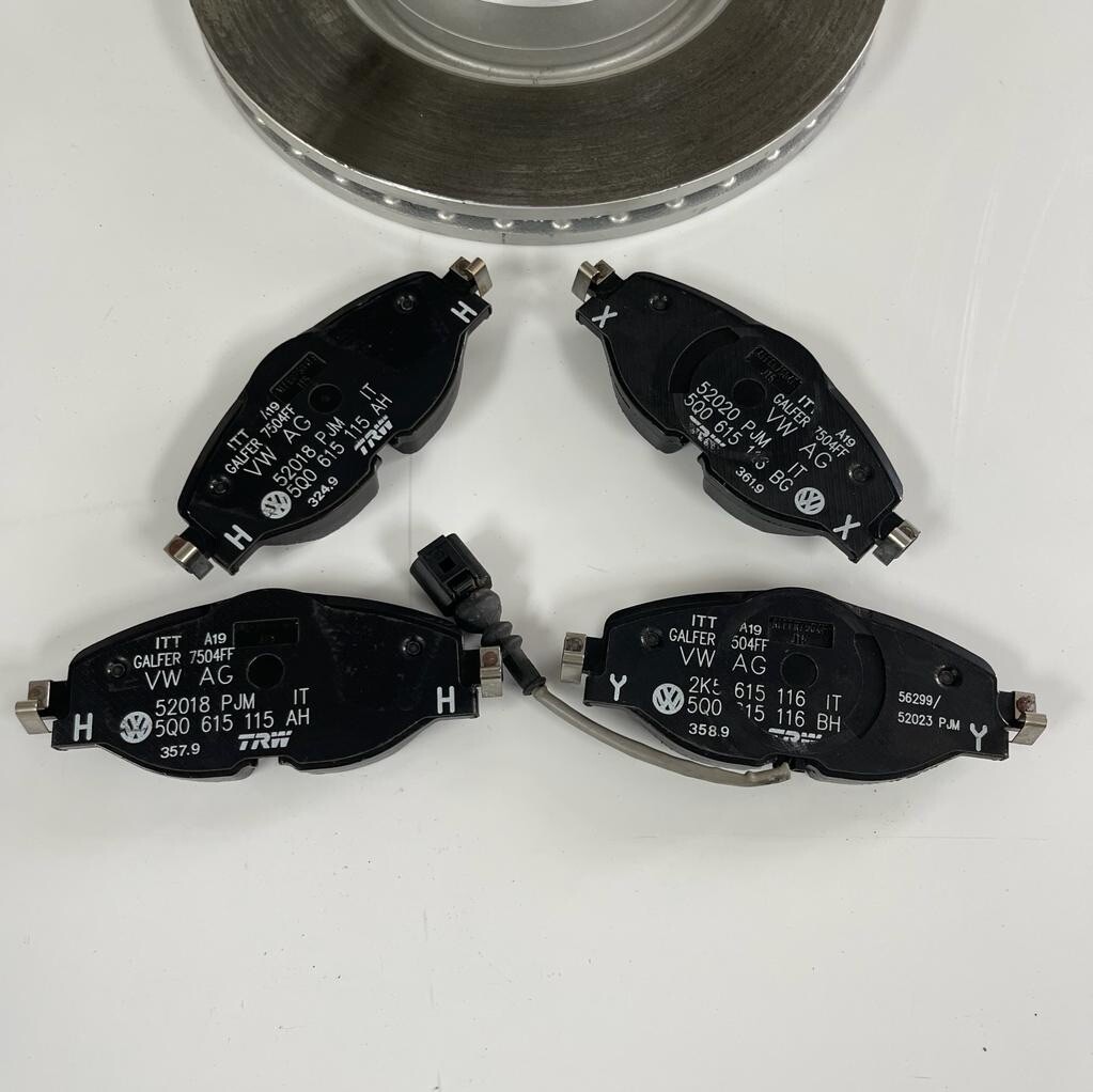 Genuine VW Volkswagen Passat Set Front Brake Discs And Pads 8v0698151 ...