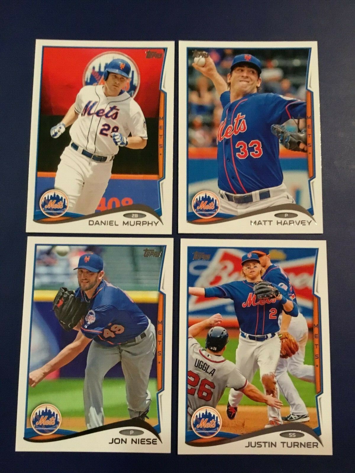 2014 Topps METS Lot 4 HARVEY, NIESE, JUSTIN TURNER, DANIEL MURPHY Sharp ...