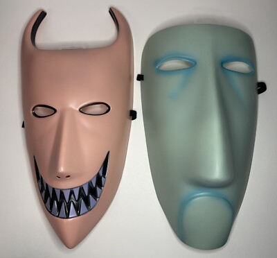 Disney Nightmare Before Christmas: Shock & Lock Masks / Mint Conditions ...