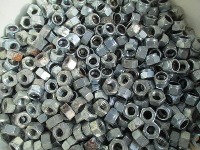(100) 7/16 -14 HEX LOCK NUTS ZINC COATED NYLON INSERT 100 PIECES 7/16 ...