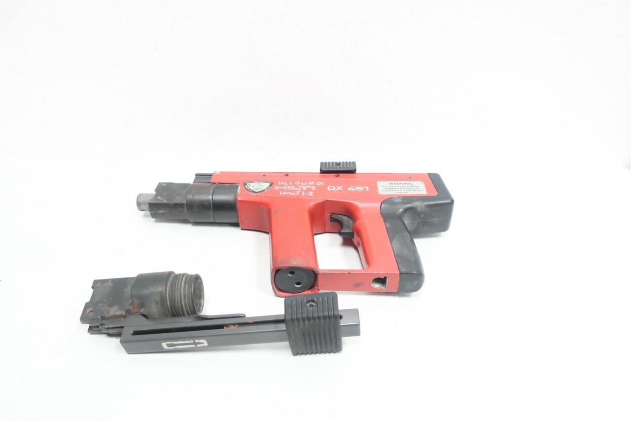 Hilti DX 451 Powder Actuated Fastening Nail Gun Tool W/ Case Extras ...