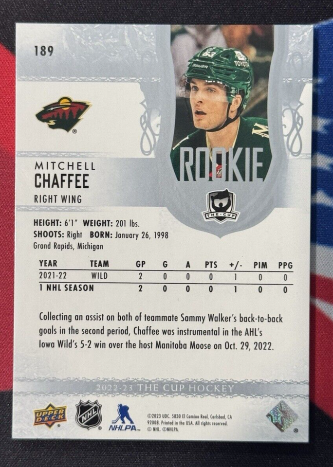 MITCHELL CHAFFEE / 2022-23 Upper Deck Cup Rookie Class 136/249 Wild | eBay