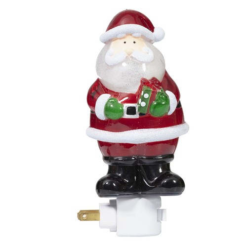 Holiday Time 6'' Santa 360* Turning Swivel Plug Night Light - C7 Clear ...