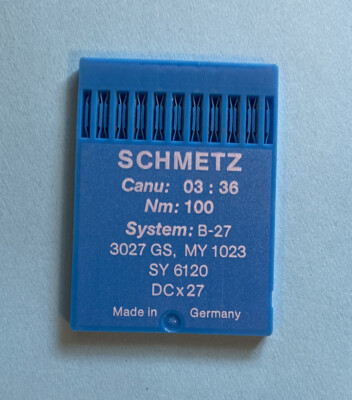 *NOS* 03:36-#100-B-27-3027 GS-SCHMETZ-NEEDLES (PK. 10) FREE SHIPPING ...