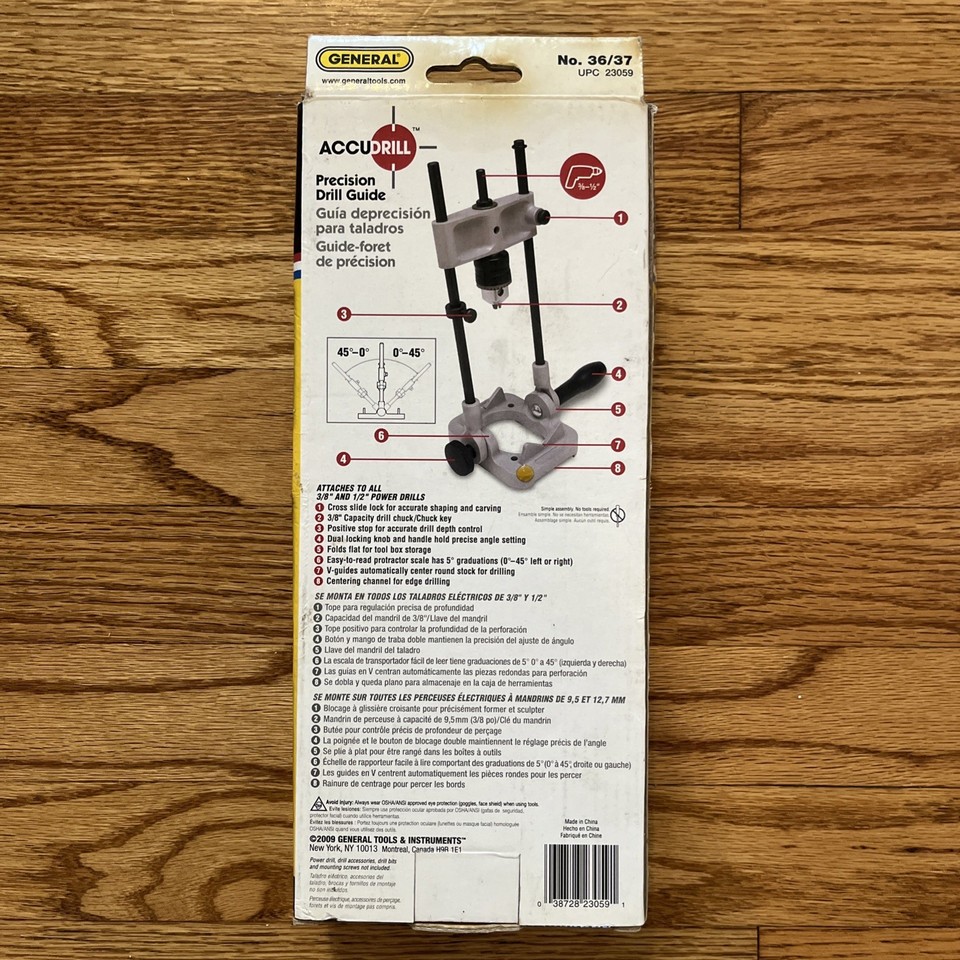 General Tools 36/37 Accudrill Foldable Precision Drill Guide for your ...