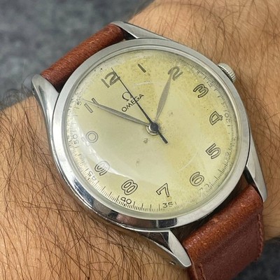 OMEGA CAL 30T2SC REF 2506-1 STEEL MANUAL WIND 38.5MM CASE SWISS WATCH ...