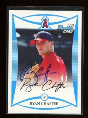 2008 Bowman RYAN CHAFFEE Signed Card autograph auto ANGELS BELLEVUE, NE | eBay