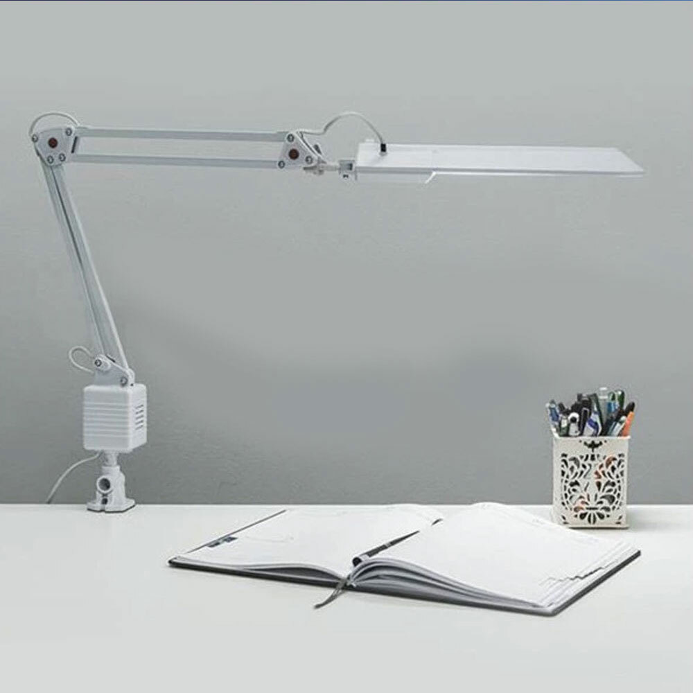 Modern Adjustable Reading Task Swing Arm Desk Table Edge Mounted Lamp ...