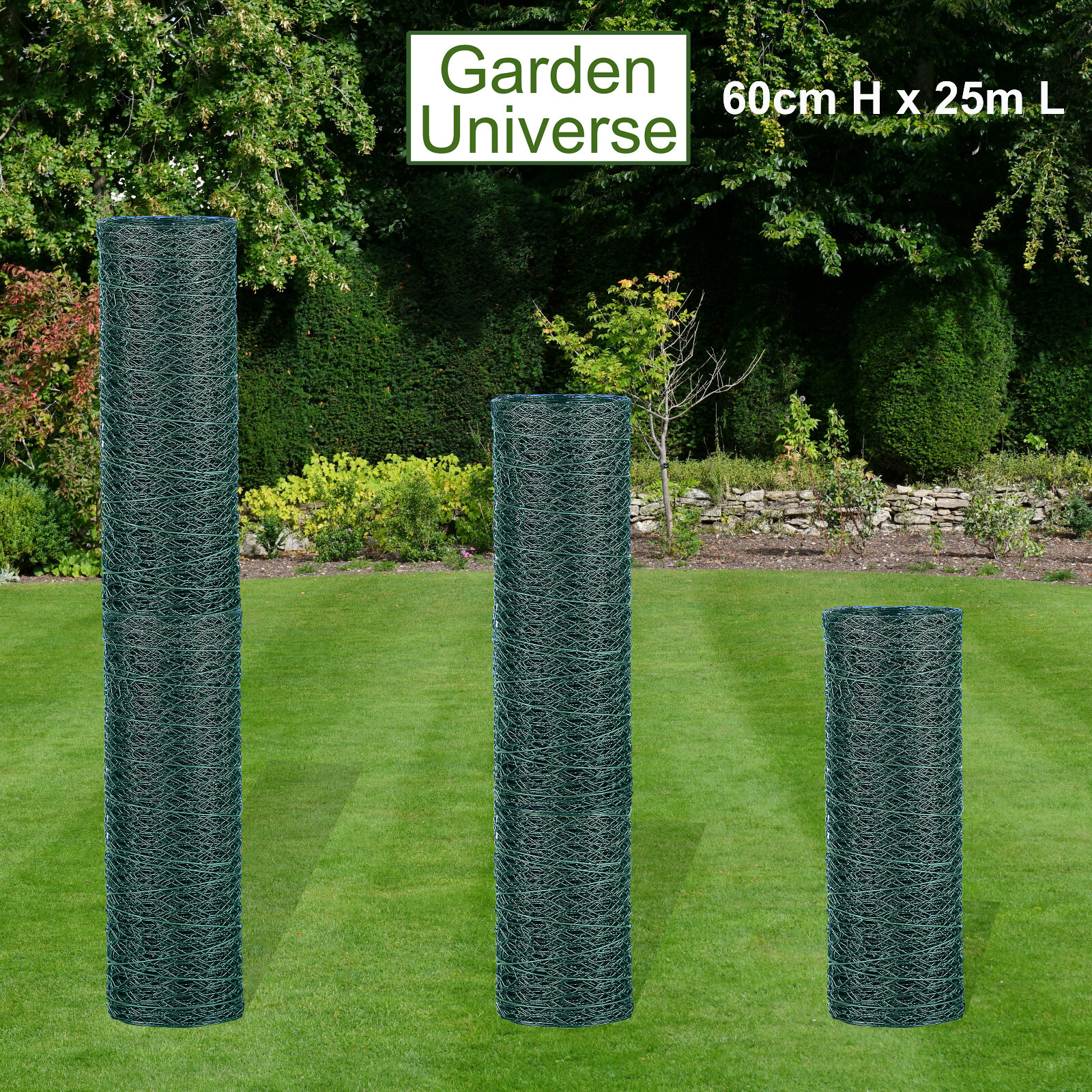 Chicken Wire PVC Coated Green Garden Universe Mesh Fencing Poultry ...