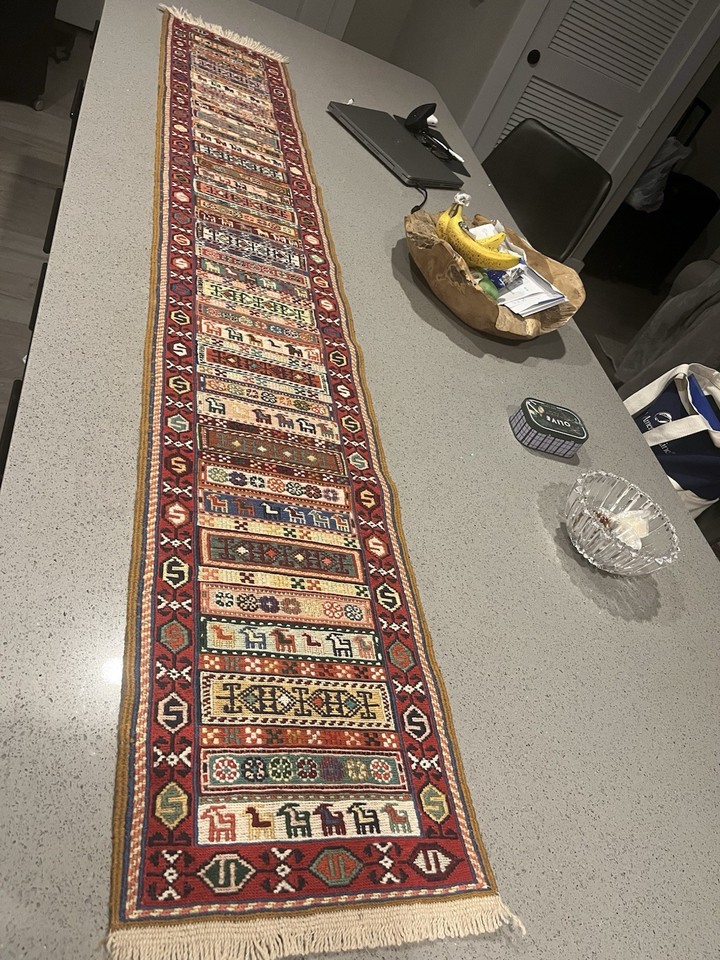 Exclusive SUMAK KILIM Wool Table Runner Rug Handmade Hand Woven | eBay UK