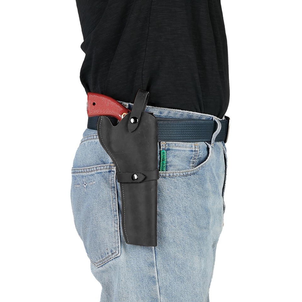 Genuine Leather Cowboy Western Holster Revolver Pistol Gun Concealed ...