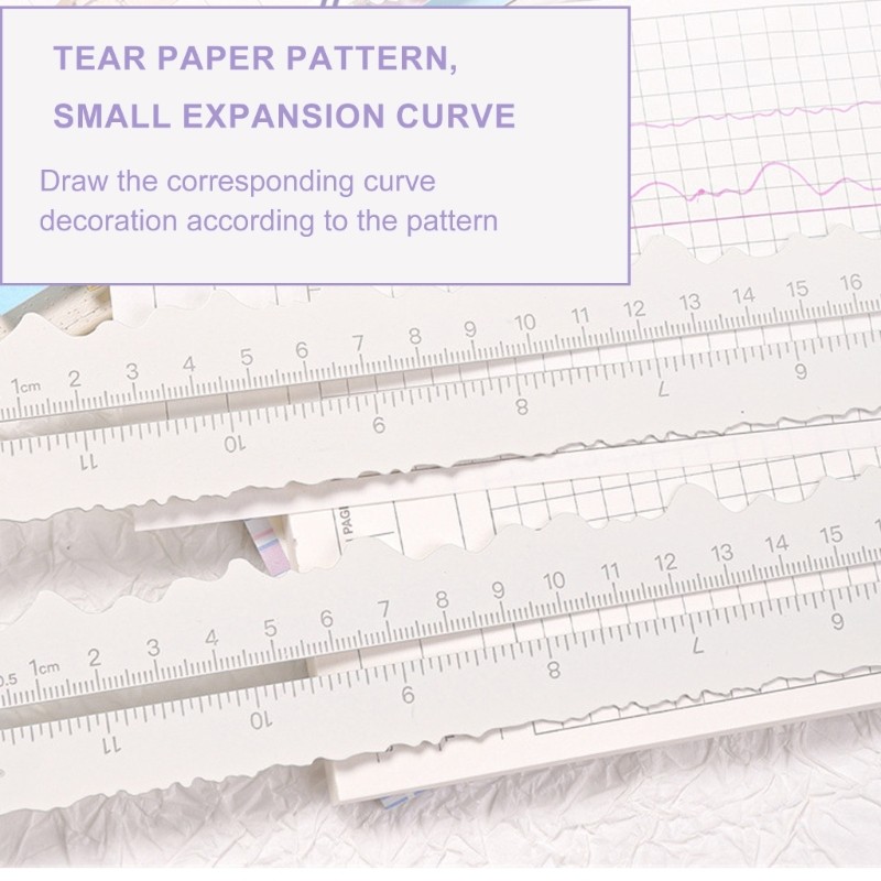 Paper Tearing Ruler Irregular Edges Ruler Deckle Edges Ruler for ...