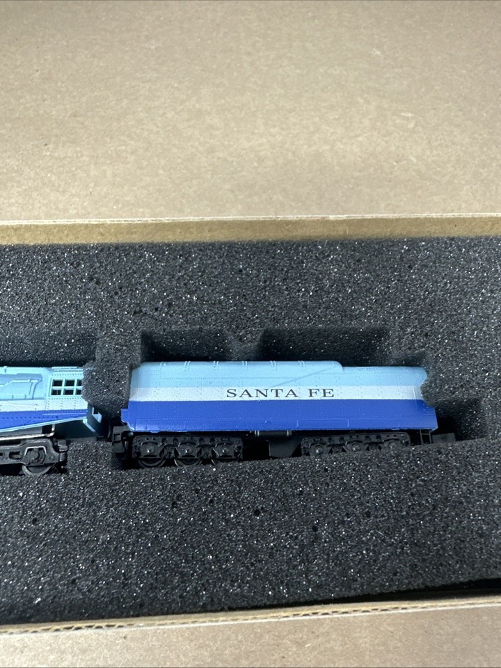 N Scale Con-Cor Santa Fe Blue Goose J3A 4-6-4 Hudson Steam Engine #3460 ...