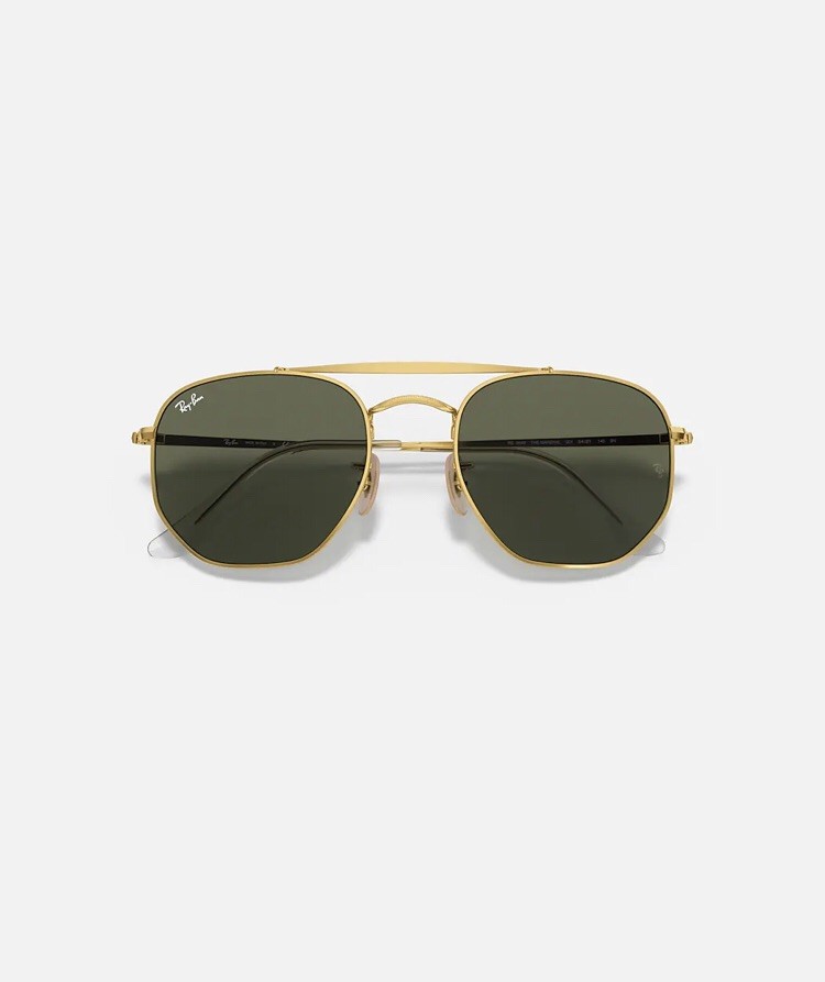 New RAY-BAN Sunglasses MARSHAL RB3648 001 53-21 Gold Frame w/ G-15 ...
