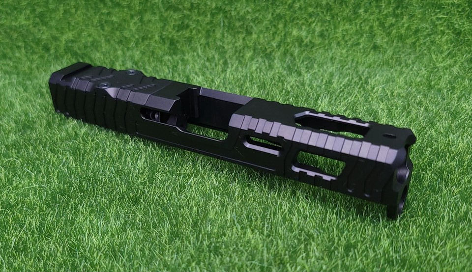 LANTAC Razorback Stripped Slide Fits Gen 4 Glock 19 RMR Cut w/ Plate ...