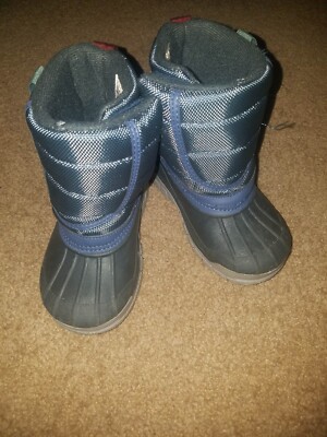 Kid's Toddler Oshkosh Navy Size 7 Zip -Up Snow Boots - Worn Once | eBay