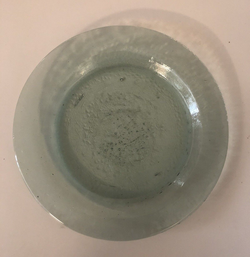 Vtg Mexican Hand Blown Textured Blue Green Recycled Glass Dinner Plate ...