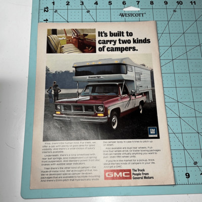 1974 GMC General Motors Pickup Truck Original Print Ad Advertisement ...